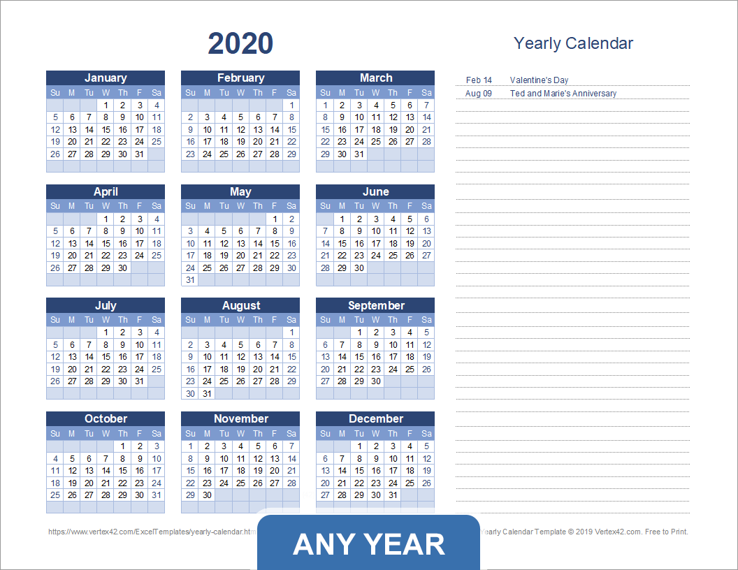 Printable 2021 Yearly Calendar Template Calendarlabs Yearly Calendar 